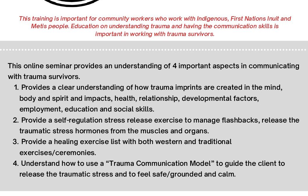 Trauma Informed Care and the Therapeutic Process 2 Day Onsite Training ...