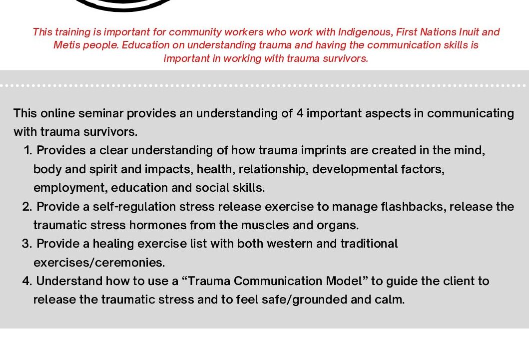 Trauma Informed Care and the Therapeutic Process 2 Day Onsite Training ...